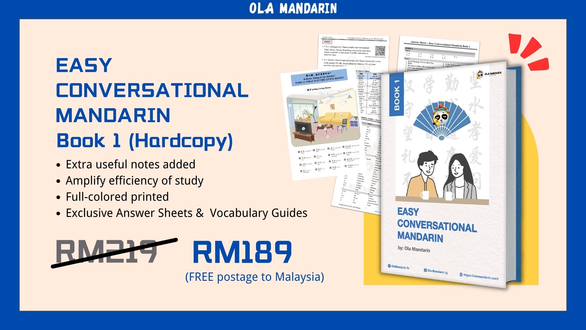 Easy Conversational Mandarin Book 1 (Hardcopy)